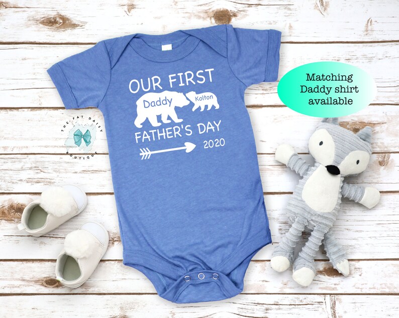 Daddy and me First Father's Day shirt set Matching daddy | Etsy