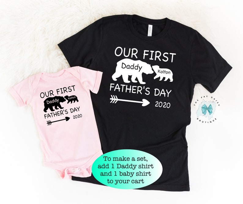Daddy and me First Father's Day shirt set Matching daddy | Etsy