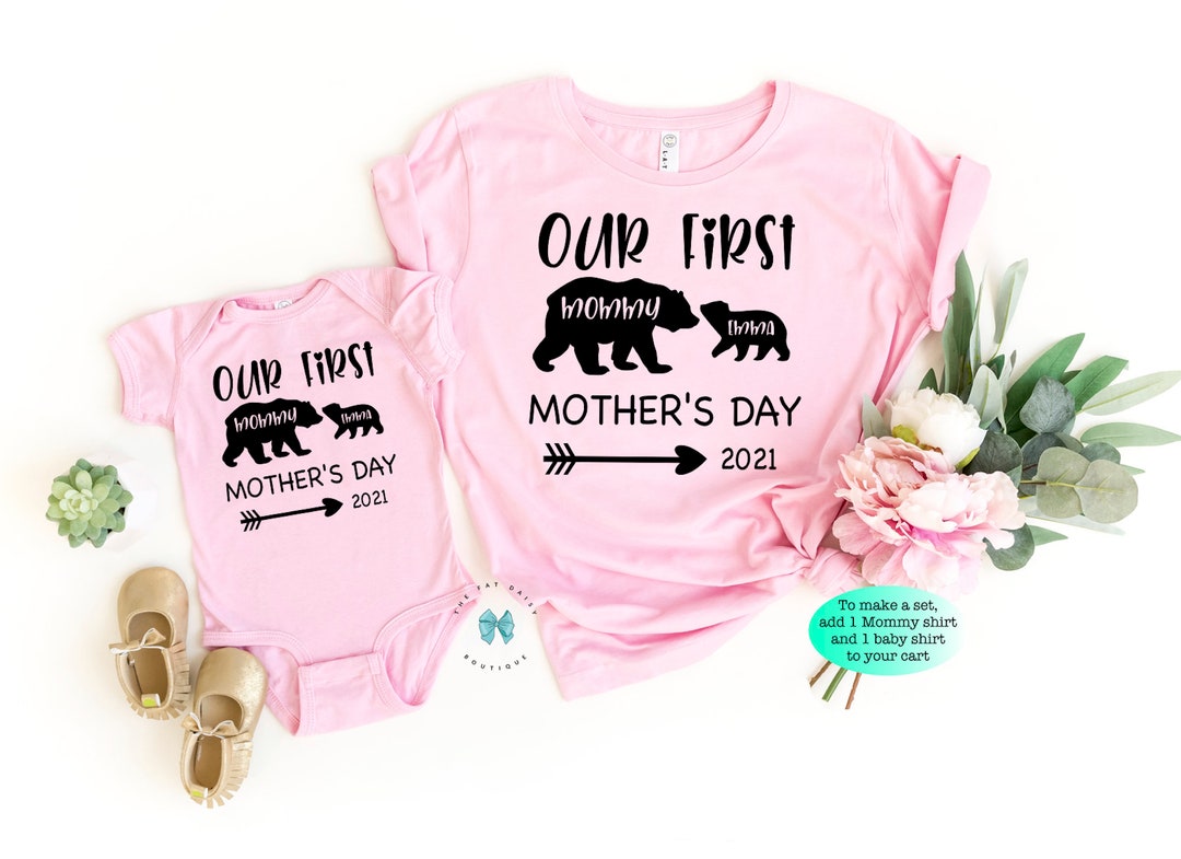 Mommy and Me, First Mothers Day Shirt Set, Matching Mama Bear Baby Bear ...