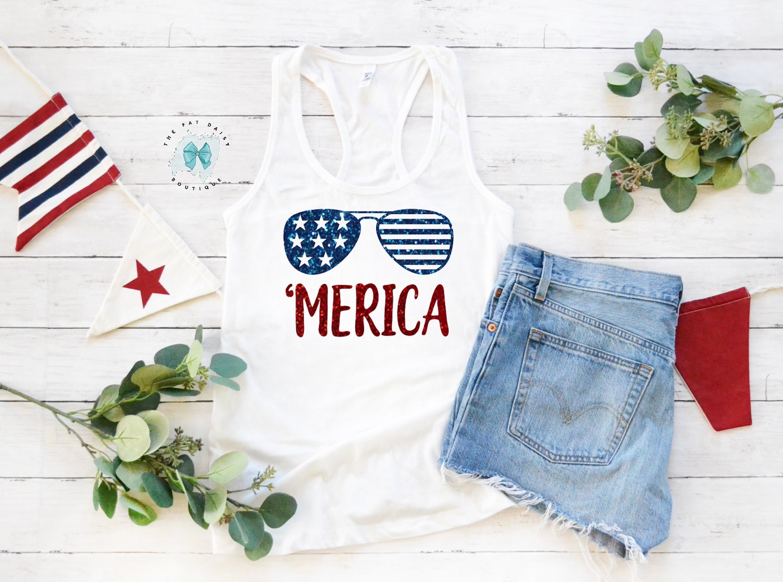 Merica Tank Top Women's 4th of July Tank Labor Day Tank | Etsy