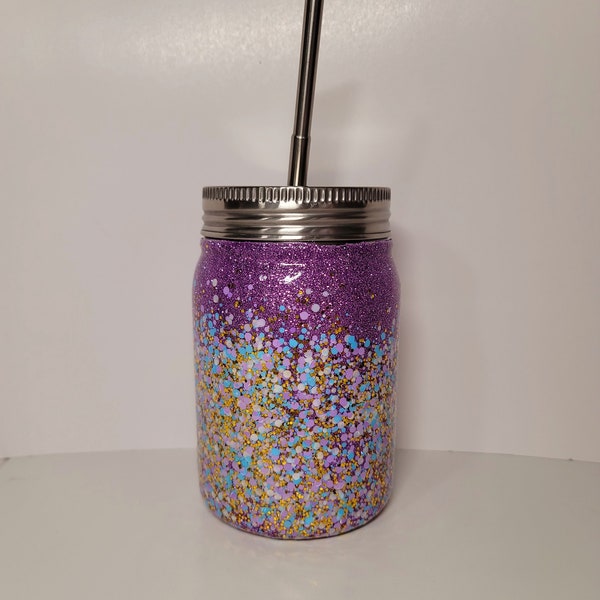 Glitter Mason Jars - Etsy