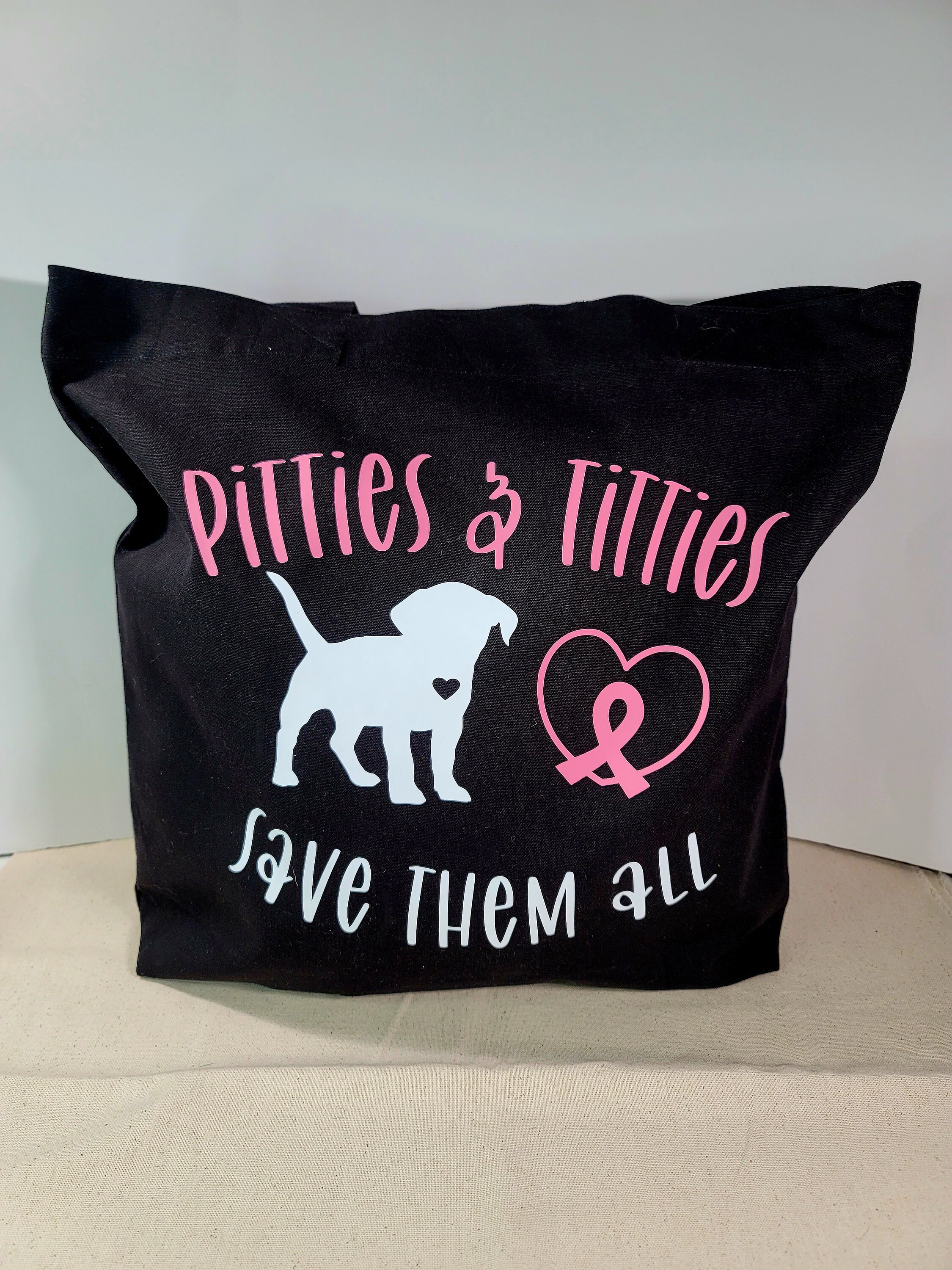 Pitties & Titties Save Them All, Pitbull and Breast Cancer Awareness - Etsy