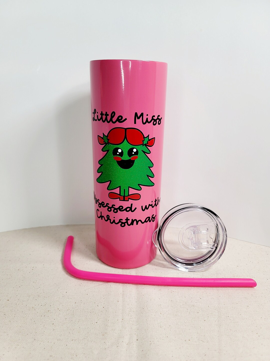 Little Miss Obsessed With Christmas 20 Oz Skinny Tumbler - Etsy