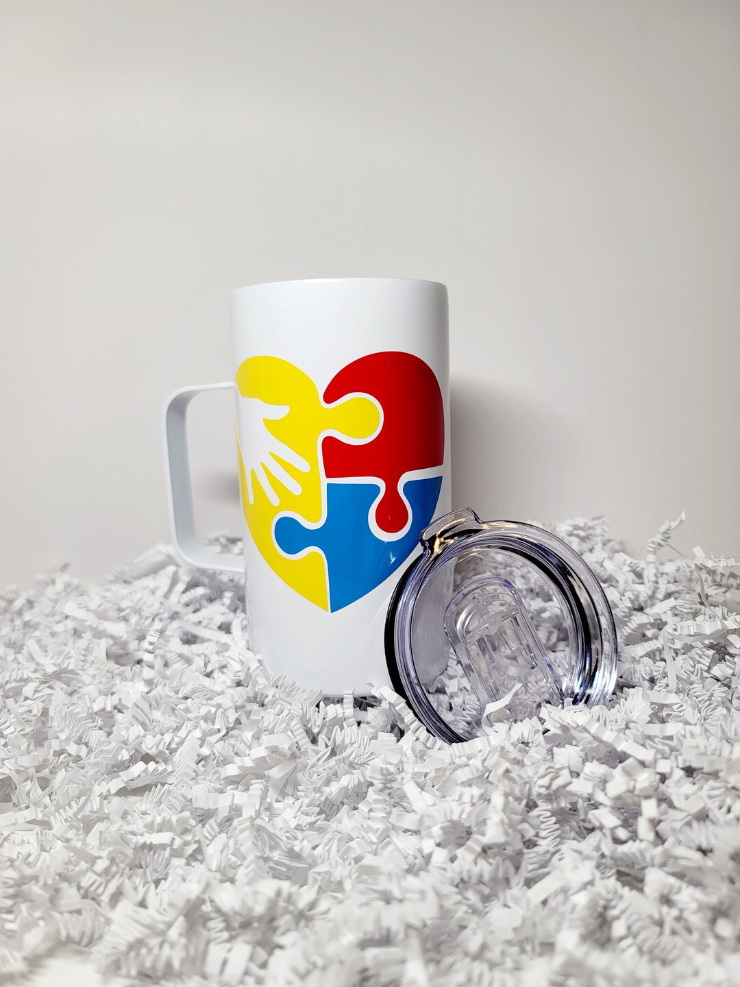 Autism Awareness Heart Puzzle Piece Tumbler/cup, 15-32 Oz Sizes - Etsy