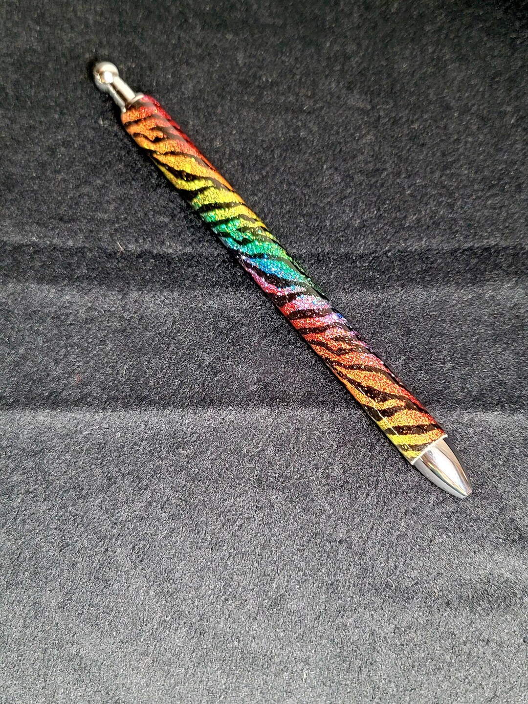 Zebra Print Rainbow Glitter Pens | Refillable Ink Pens | Custom Gifts ...