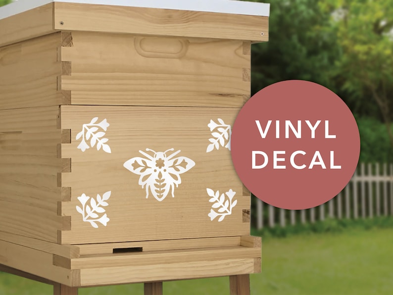 Boho Bee Flower Apiary Beehive Decor for Beekeepers. 5 Part Set ...