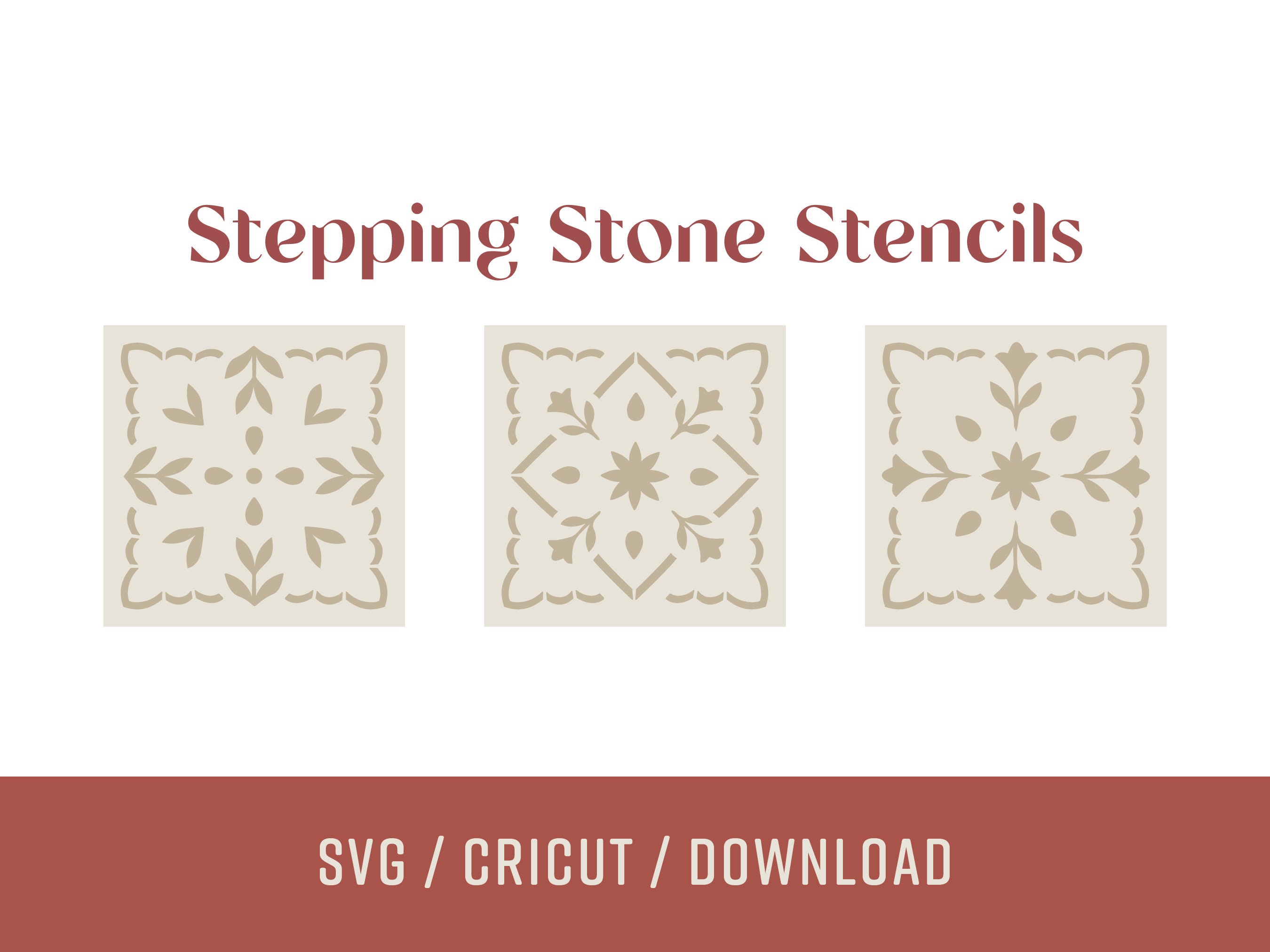 Stepping Stone Painting Stencil for Cricut SVG - Etsy