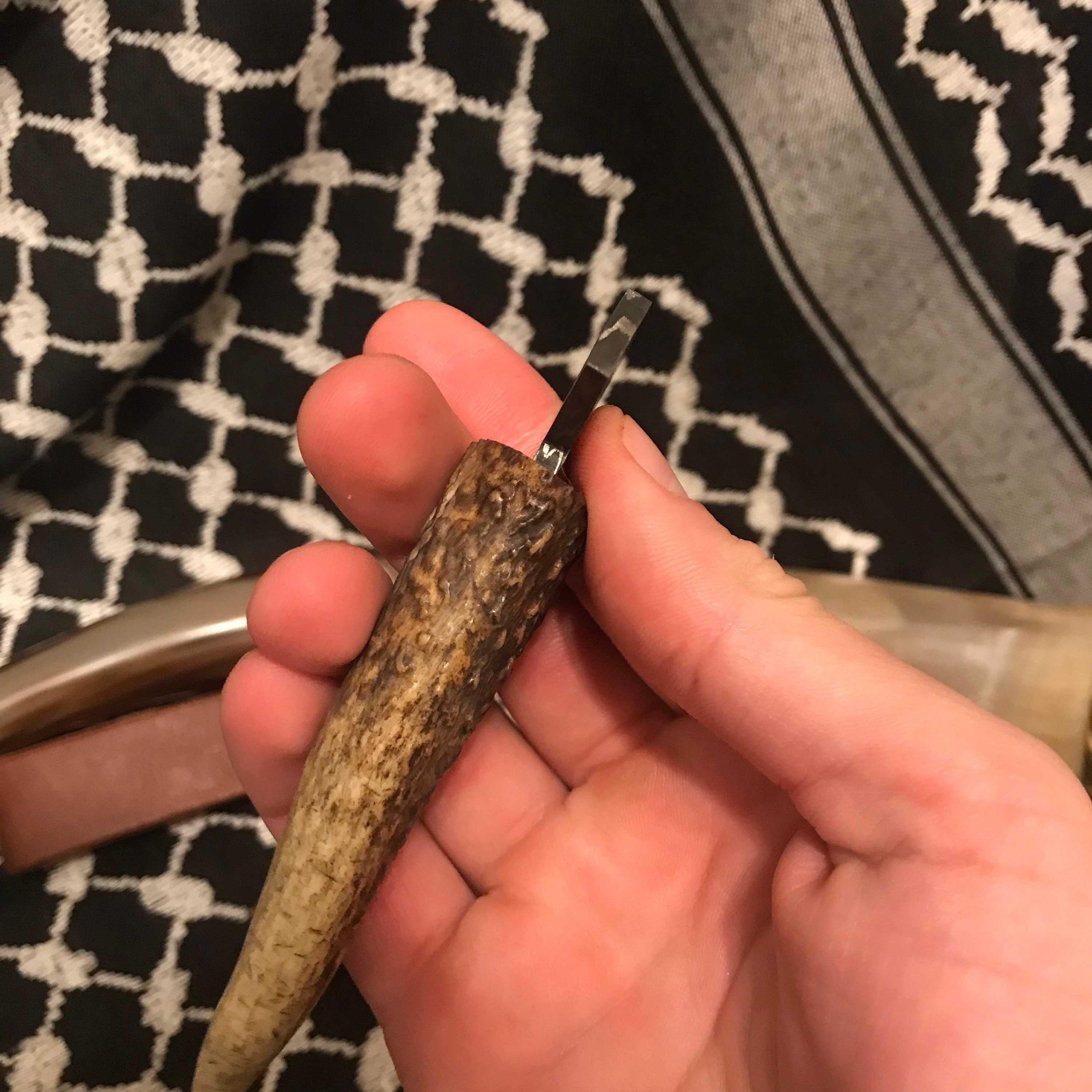 5 INCH Damascus Axe With Stag Antler Handle Damascus Steel Ax - Etsy