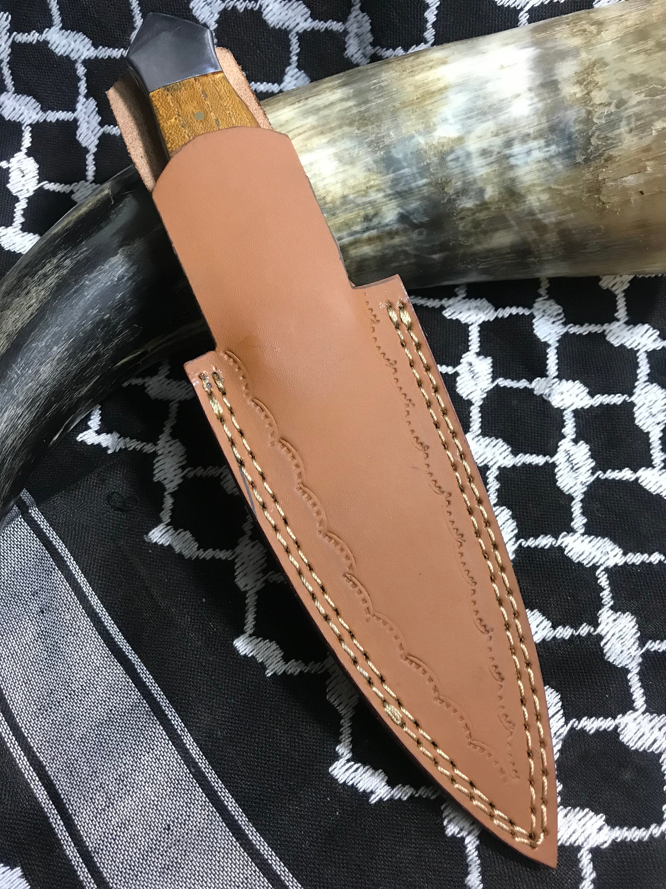 Custom Made Damascus Boot Knife With an Exotic Himalayan - Etsy