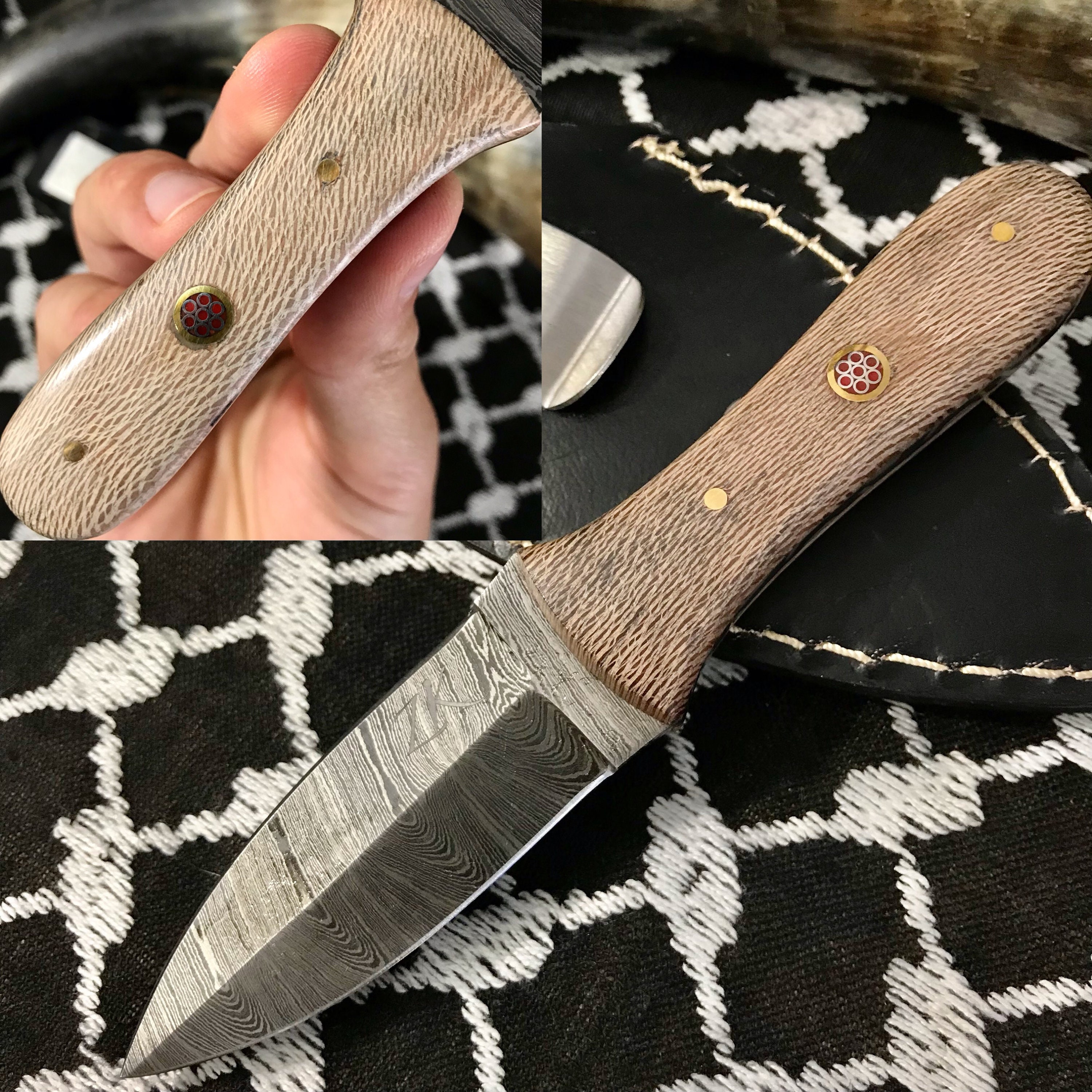 6 Custom Made Damascus Boot Knife Clip With Exotic Himalayan | Etsy