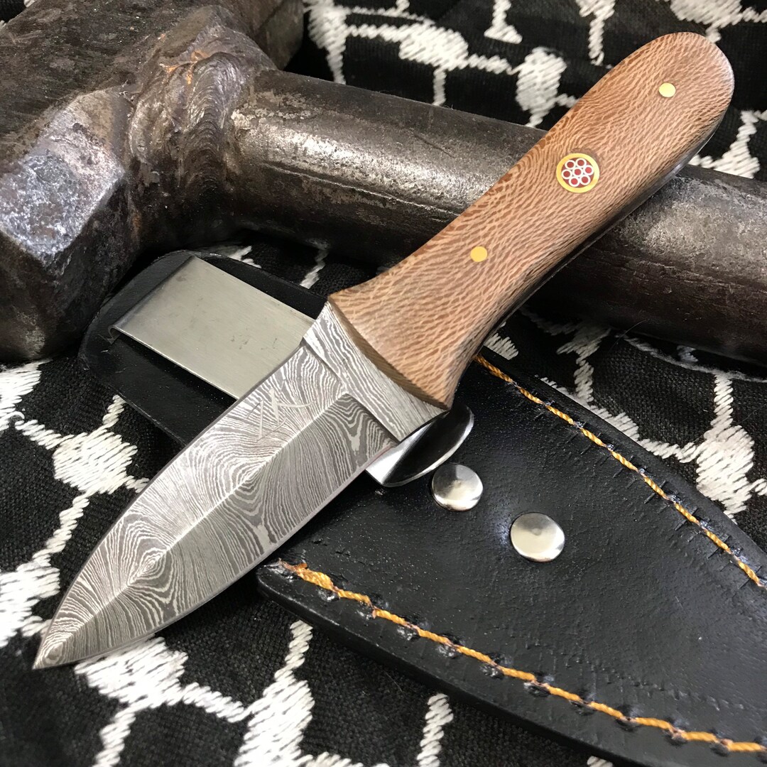 6 Custom Made Damascus Boot Knife Clip With Exotic Himalayan - Etsy