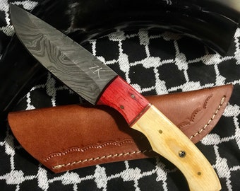 Custom Made 4 Inch Mini Damascus Dagger Knife With a Bone Handle ...