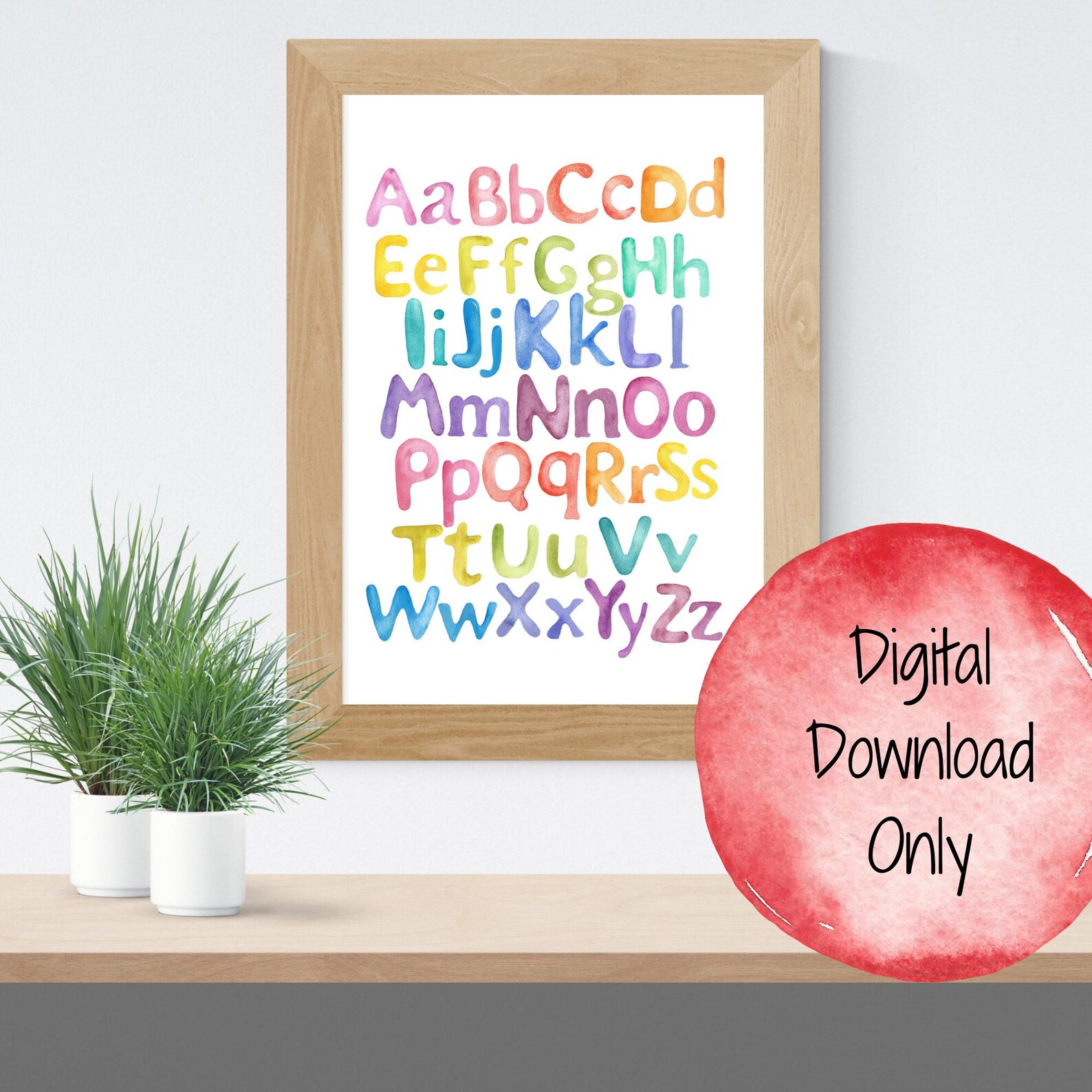 ABC Alphabet, Uppercase Lowercase, Educational Poster, Play Mat ...