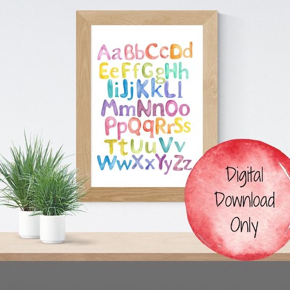 ABC Alphabet Uppercase Lowercase Educational Poster Play - Etsy