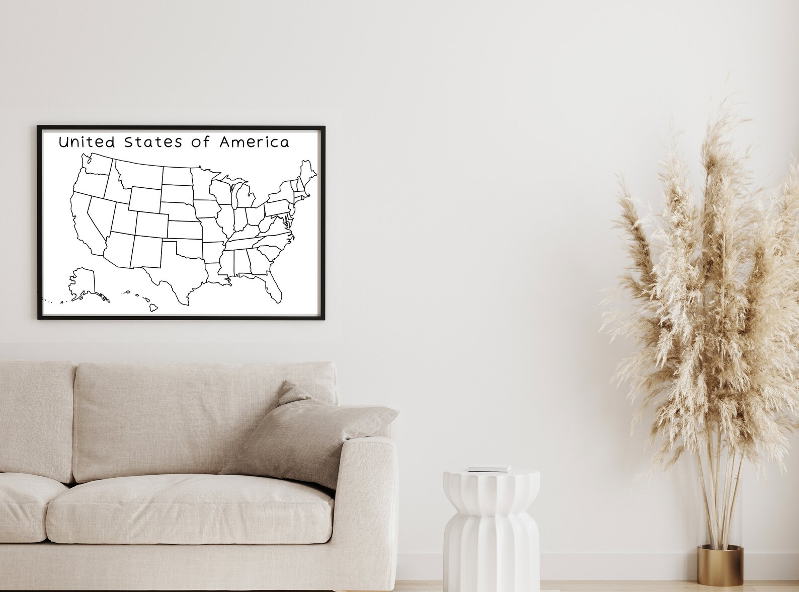 United States Map Coloring Page, US States and Capitals, Homeschool ...