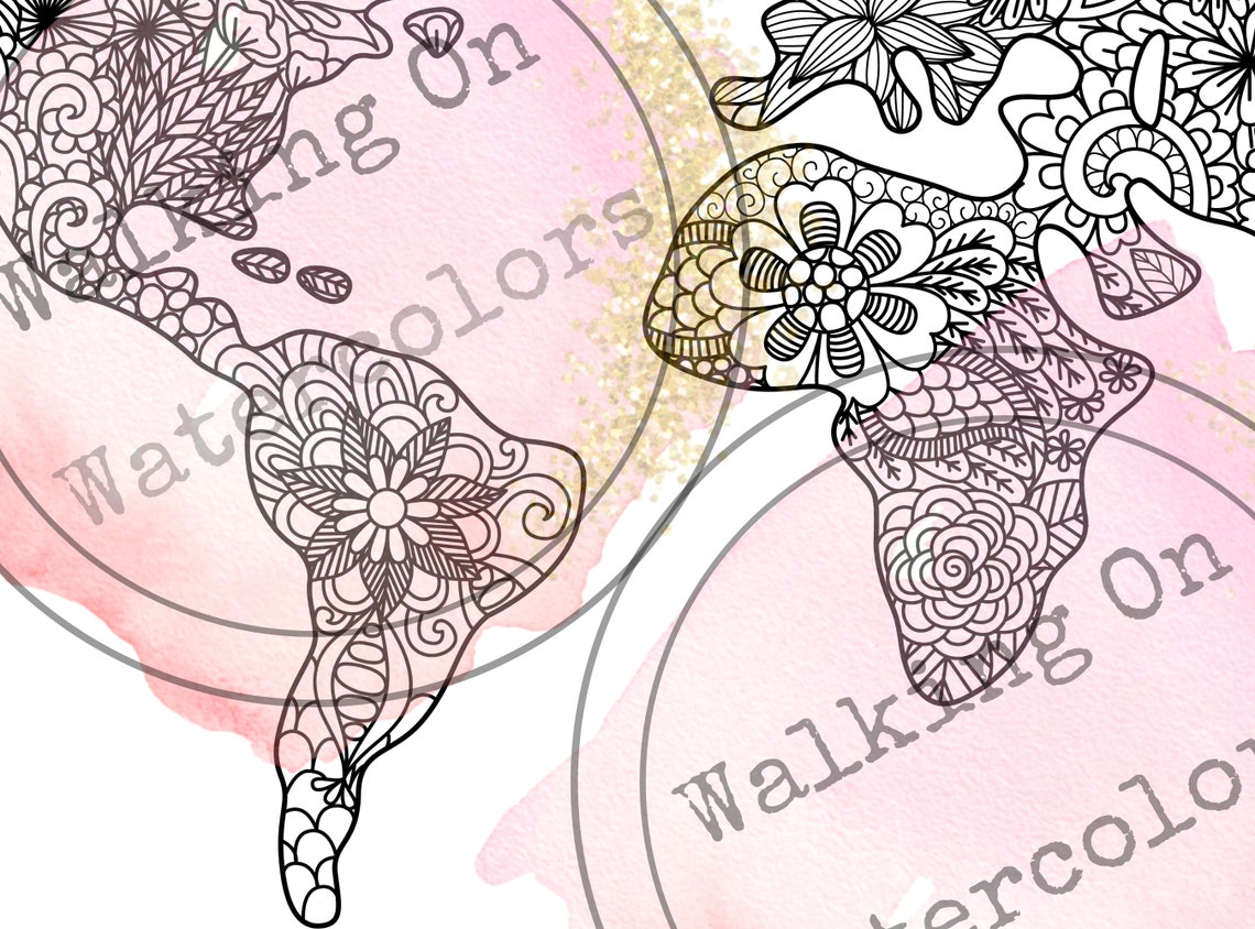 World Map Coloring Page Classroom Geography Learn Geography - Etsy