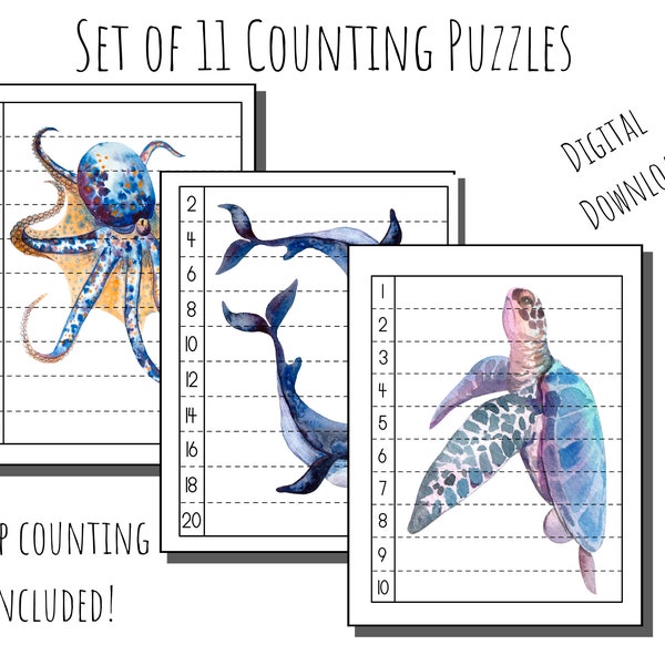 Skip Counting Puzzle Printable - Etsy