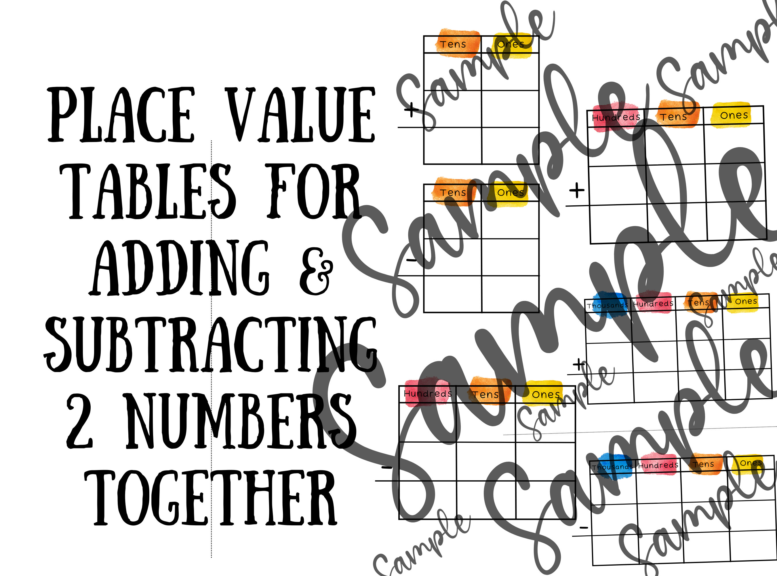 Kindergarten and First Grade Math Place Value Cards, Homeschool Math ...