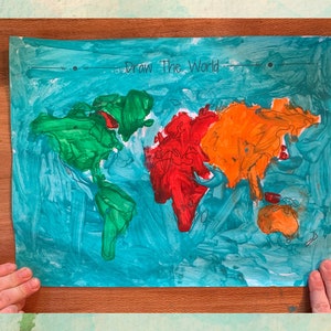 Draw the World Minimalists Map, Challenge Map Practice, CC Map Drawing ...