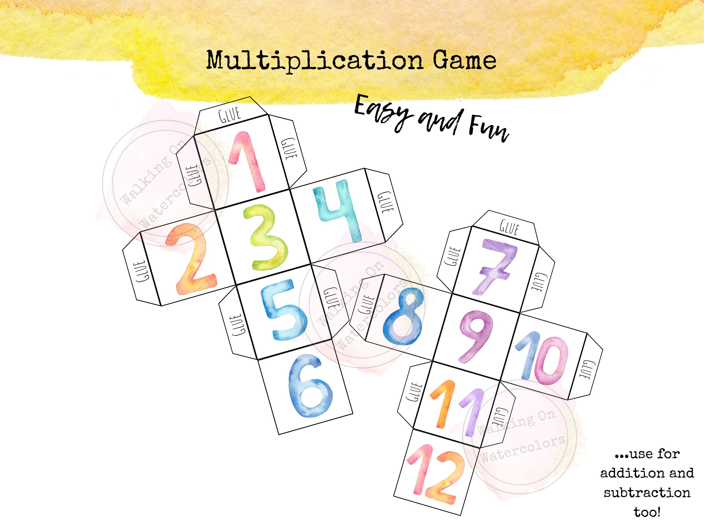Multiplication Review Game, Math Review Game, Addition and Subtraction ...