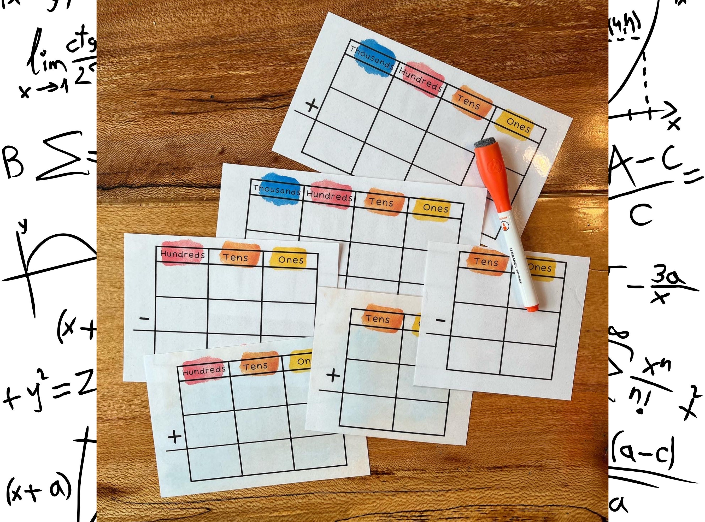 Kindergarten and First Grade Math Place Value Cards, Homeschool Math ...