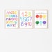 Color Poster, Preschool Alphabet, Numbers 1-10, Watercolor, Educational ...