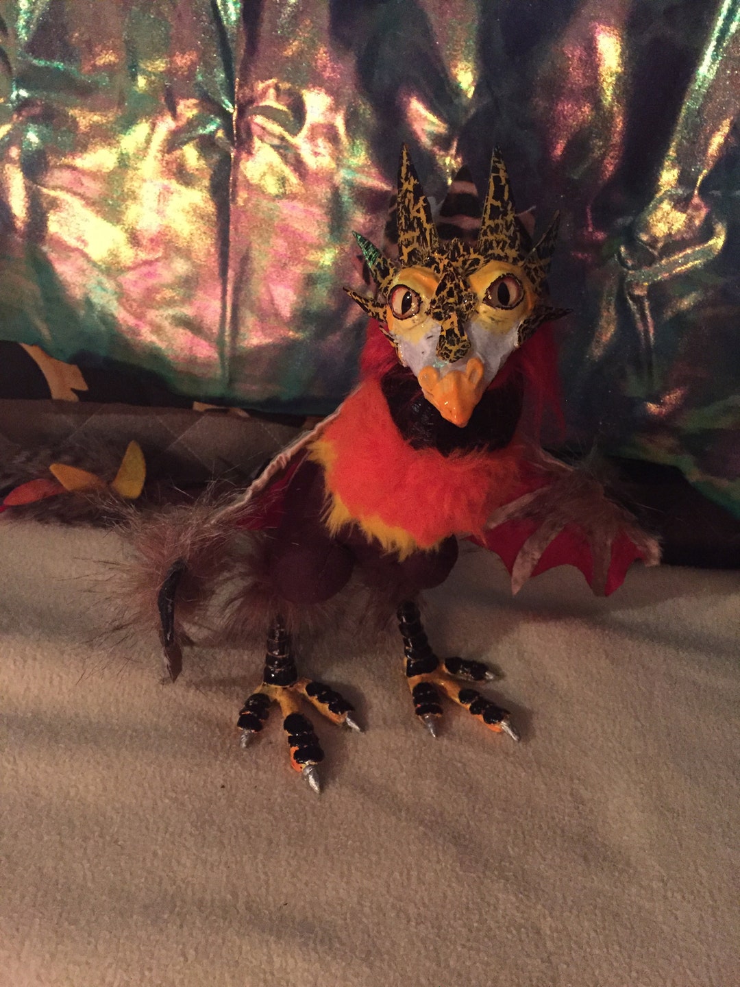 Art Doll Baby Fire Wyvern, Plush Stuffed Dragon - Etsy