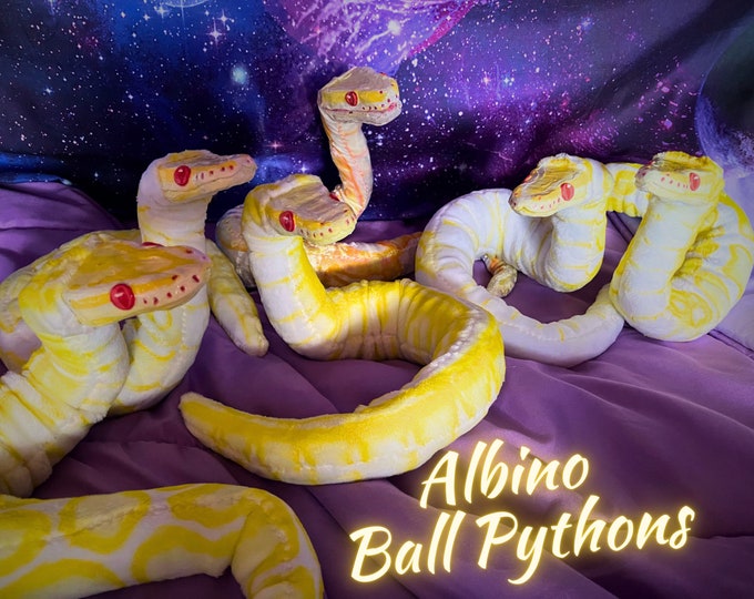 Albino Ball Python Art Dolls, Plush Stuffed Snake - Etsy