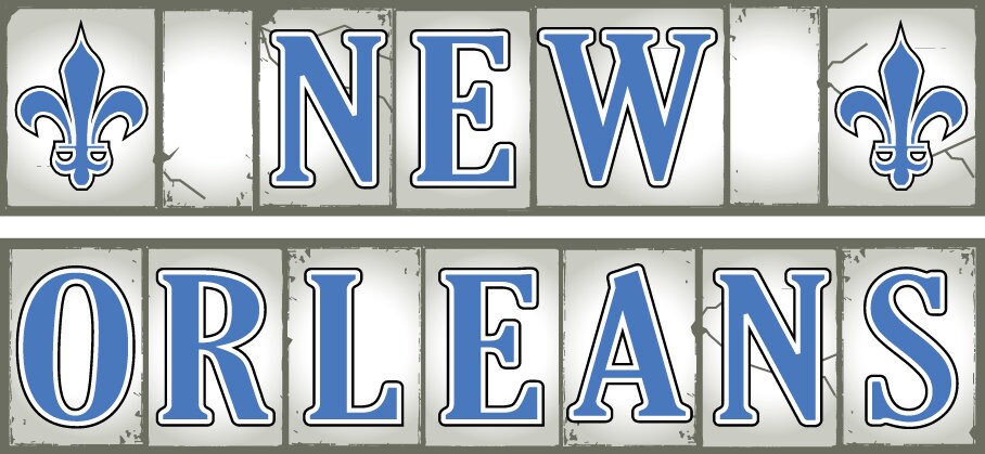 New Orleans NOLA Street Tile Letters Characters Design - Etsy