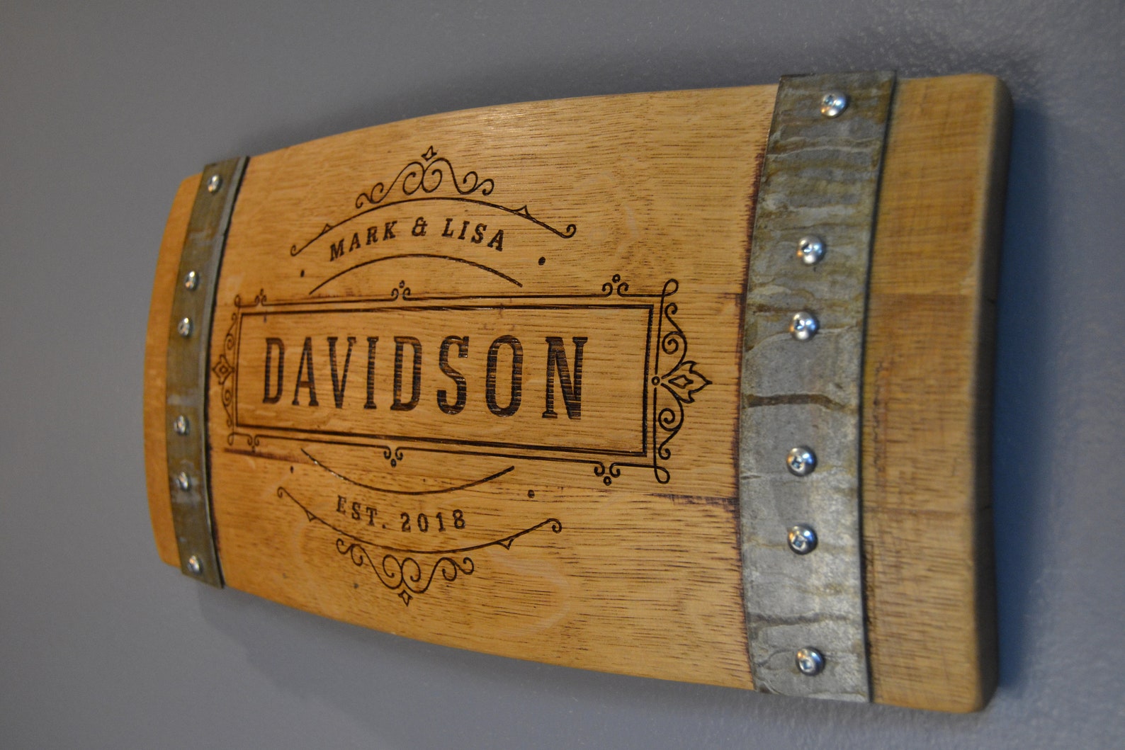 Personalized Family Established Wine Barrel Stave Sign - Etsy
