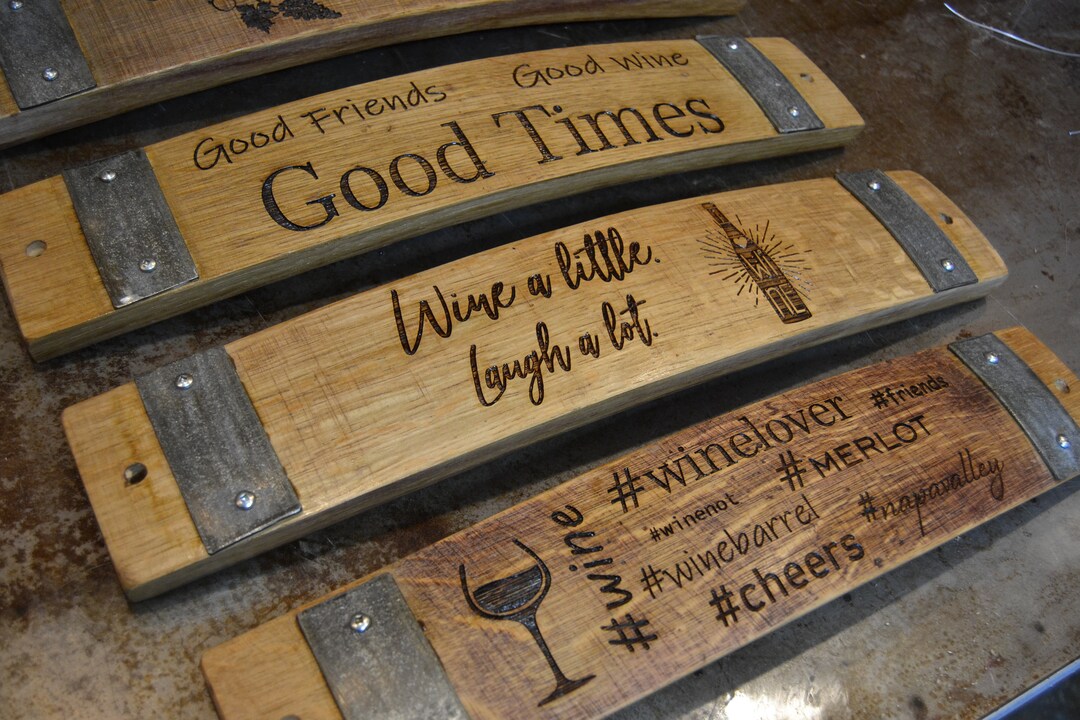 Wine Barrel Stave Signs - Etsy