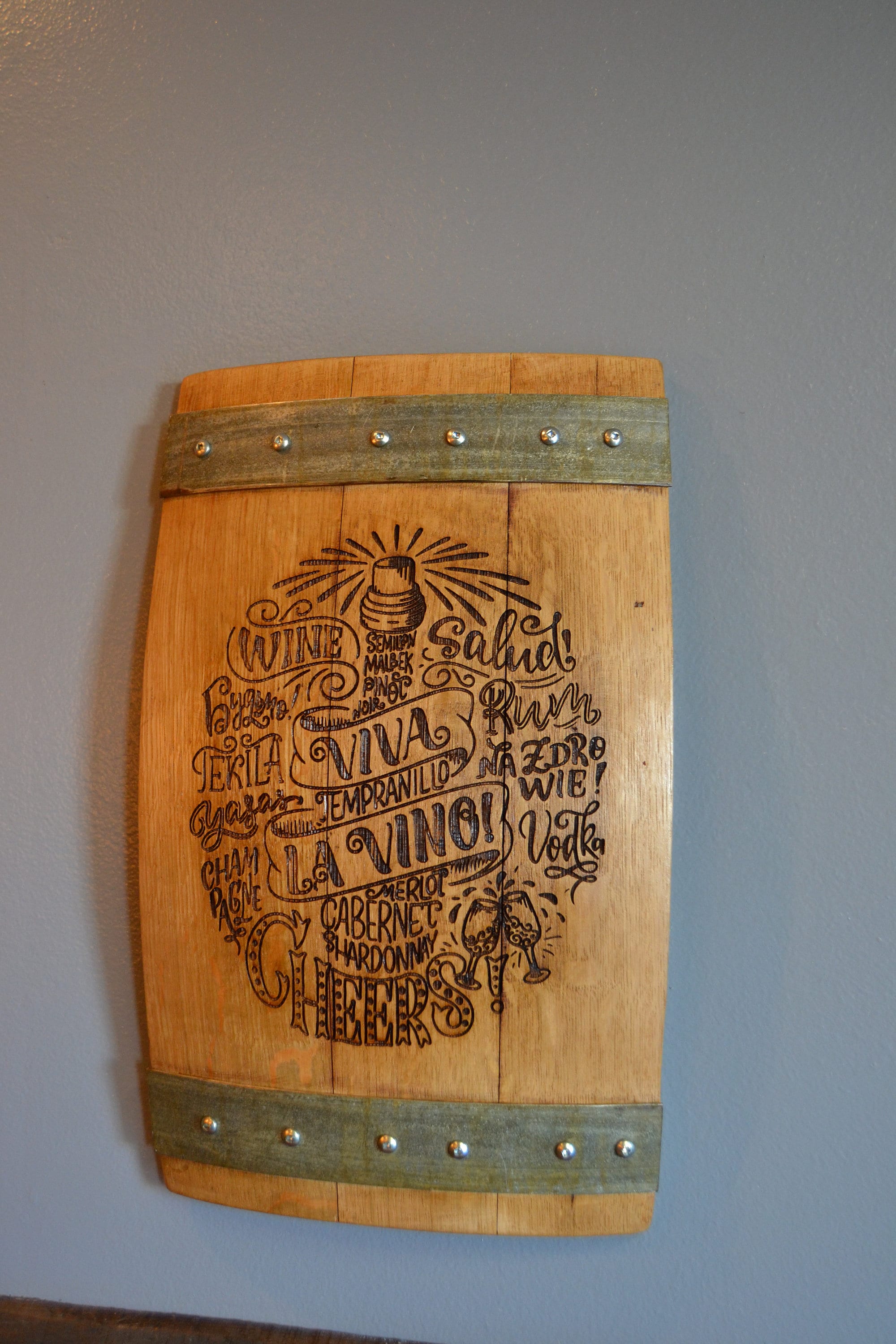 VIVA LA VINO Wine Barrel Stave Sign/laser Engraved/laser | Etsy