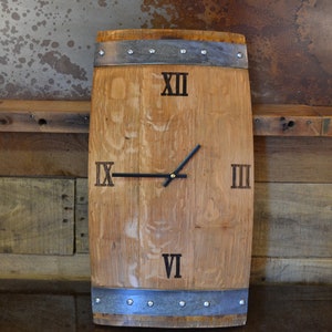 Custom Wine Barrel Stave Clock - Etsy
