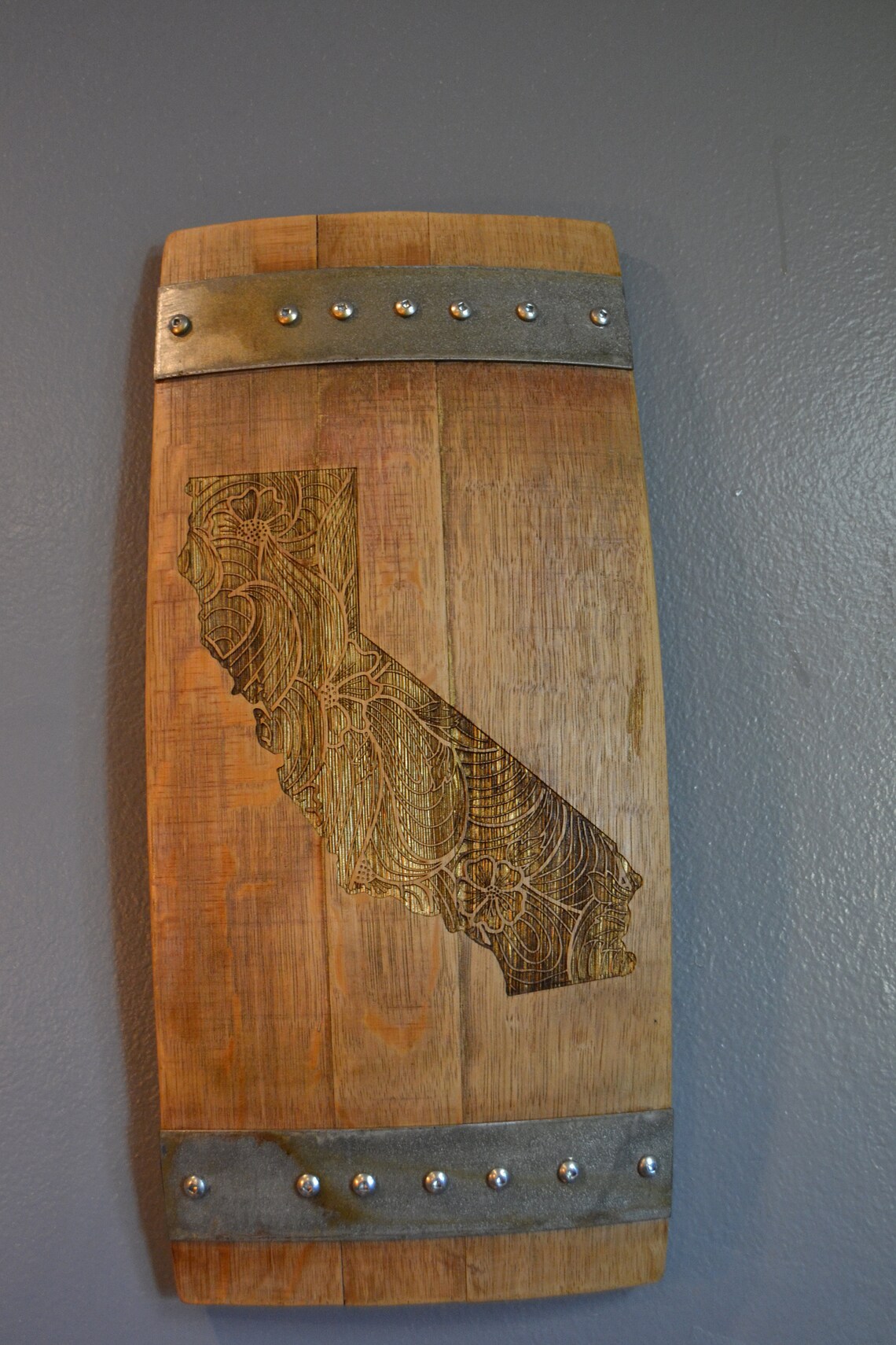 Custom California Wine Barrel Stave Sign/laser Engraved/laser - Etsy