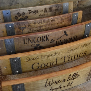 Wine Barrel Stave Signs - Etsy