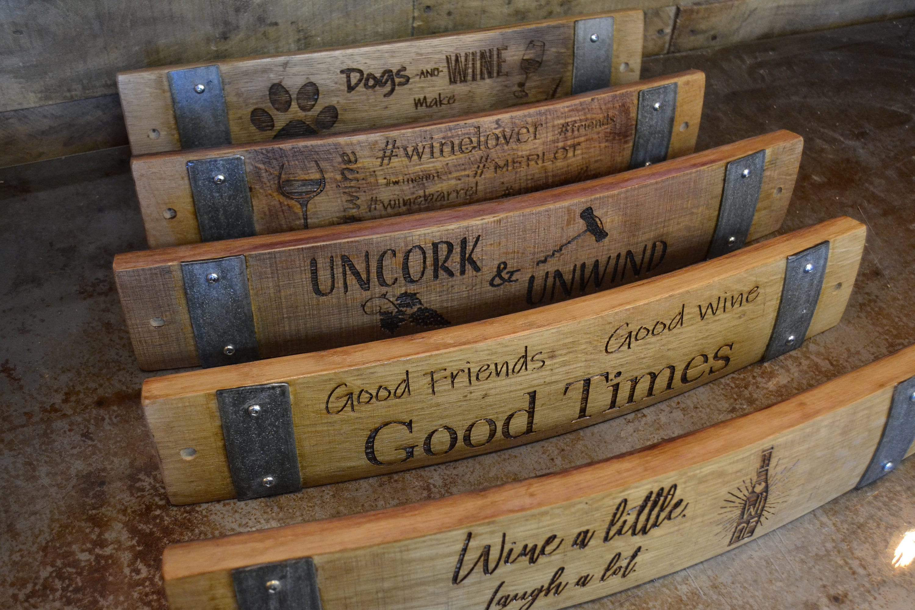 Wine Barrel Stave Signs - Etsy