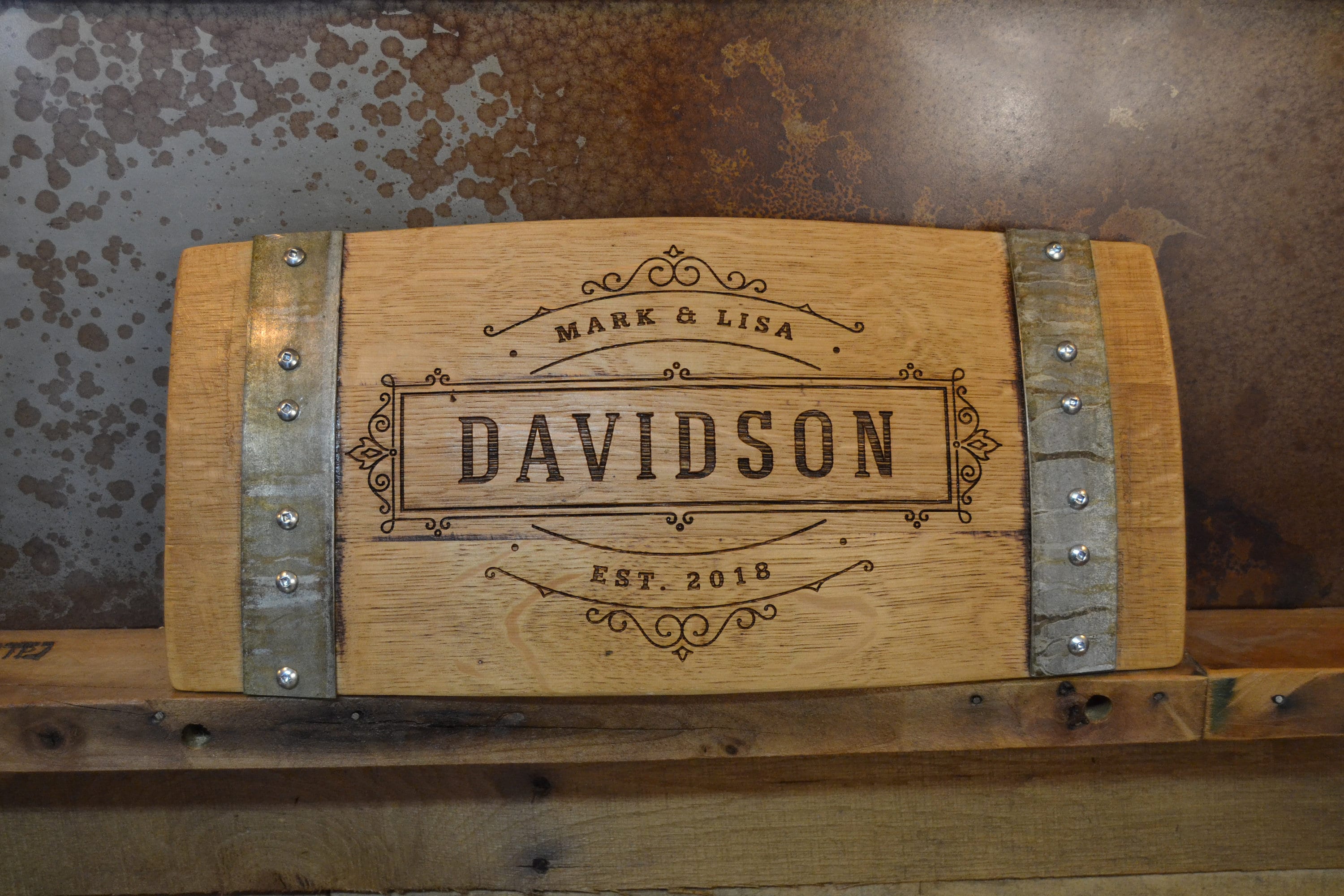Personalized Family Established Wine Barrel Stave Sign - Etsy