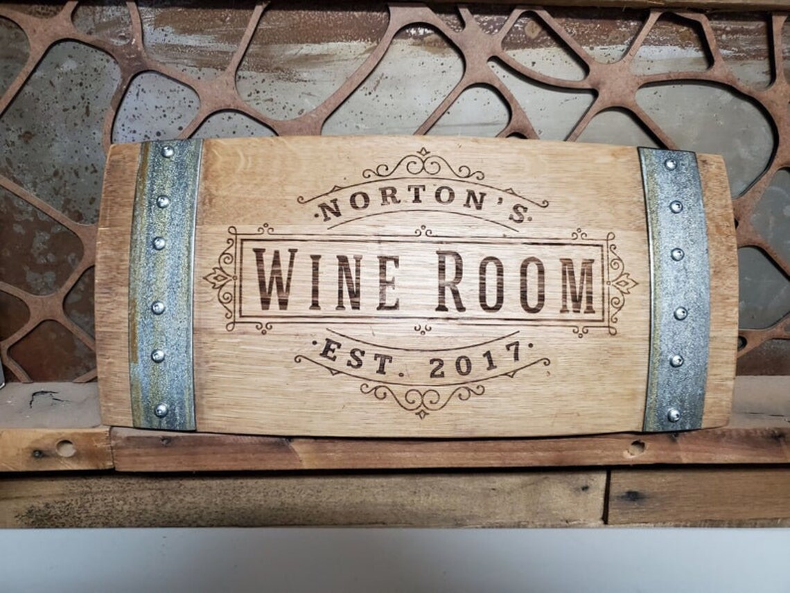 Personalized Family Established Wine Barrel Stave Sign - Etsy