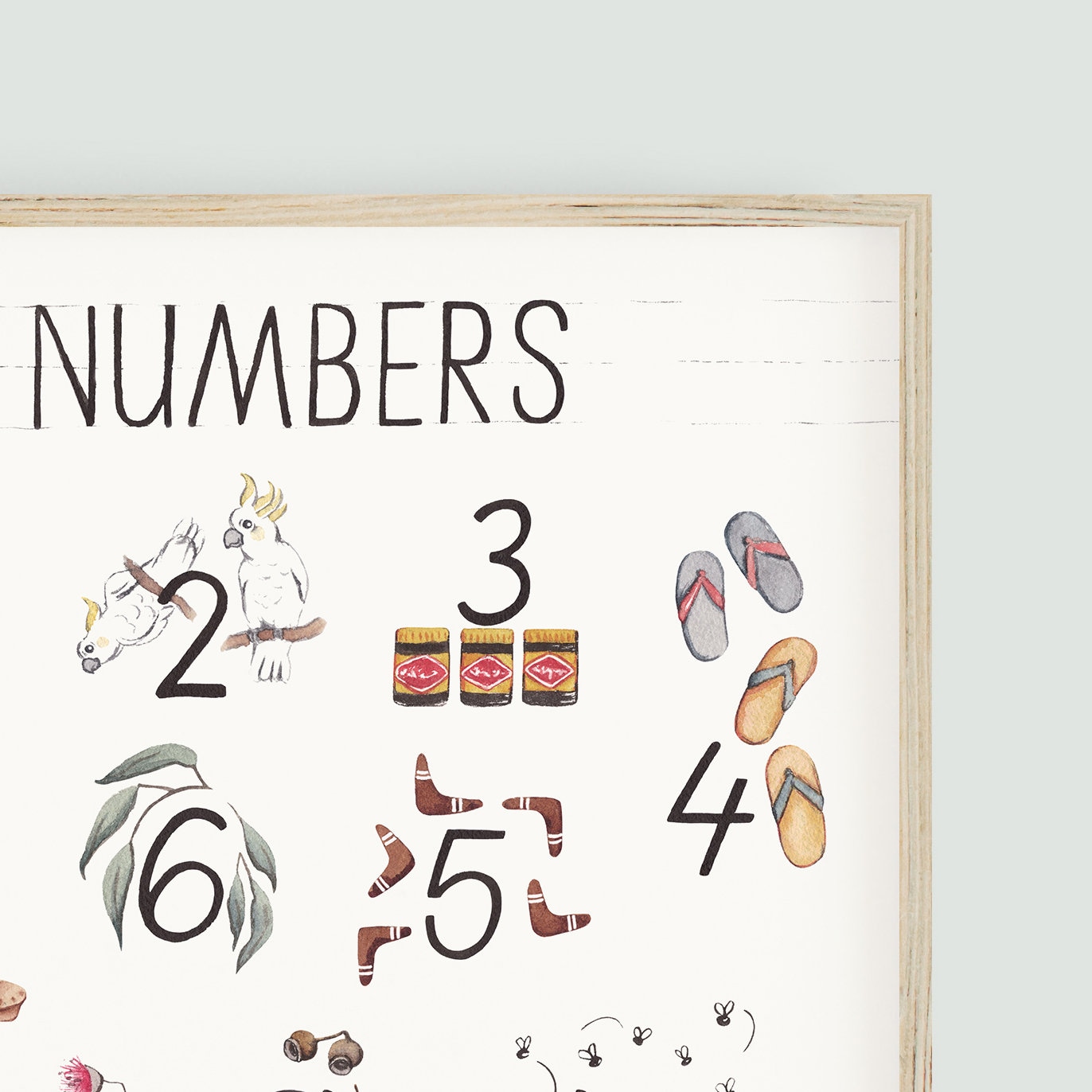 Aussie Numbers Chart, Instant Digital Download, Printable Art ...