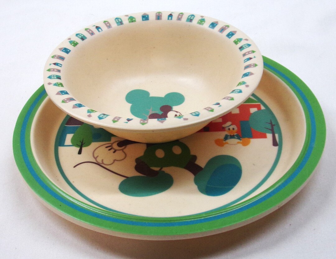 Disney's Mickey Mouse Bowl & Plate - 1960"s ? - Etsy