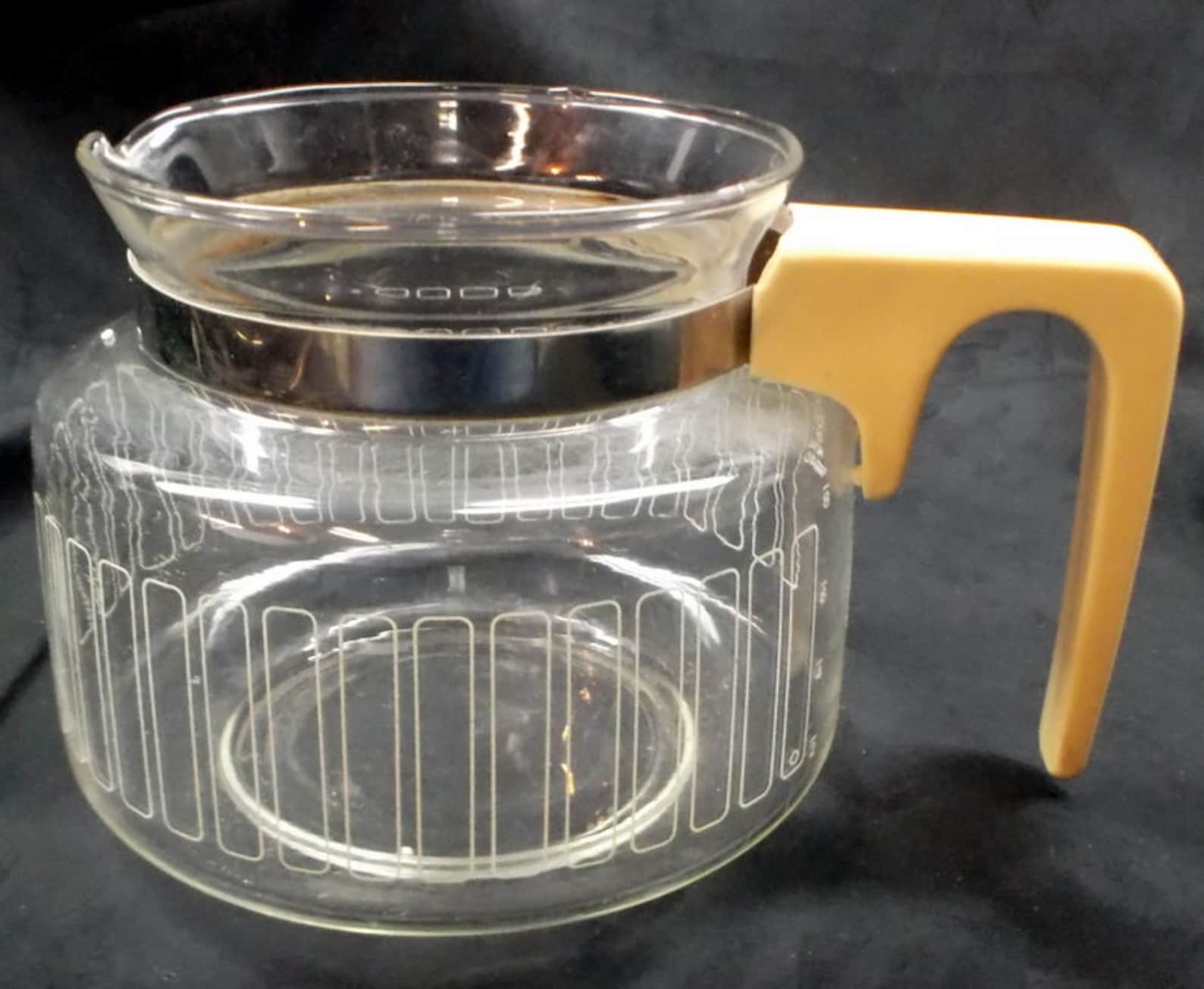 Pyrex 10 Cup Glass Coffee Carafe With Ivory Handle - Etsy