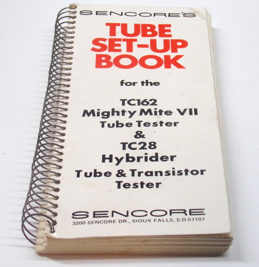 Sencore's Tube Set-up Book - Etsy
