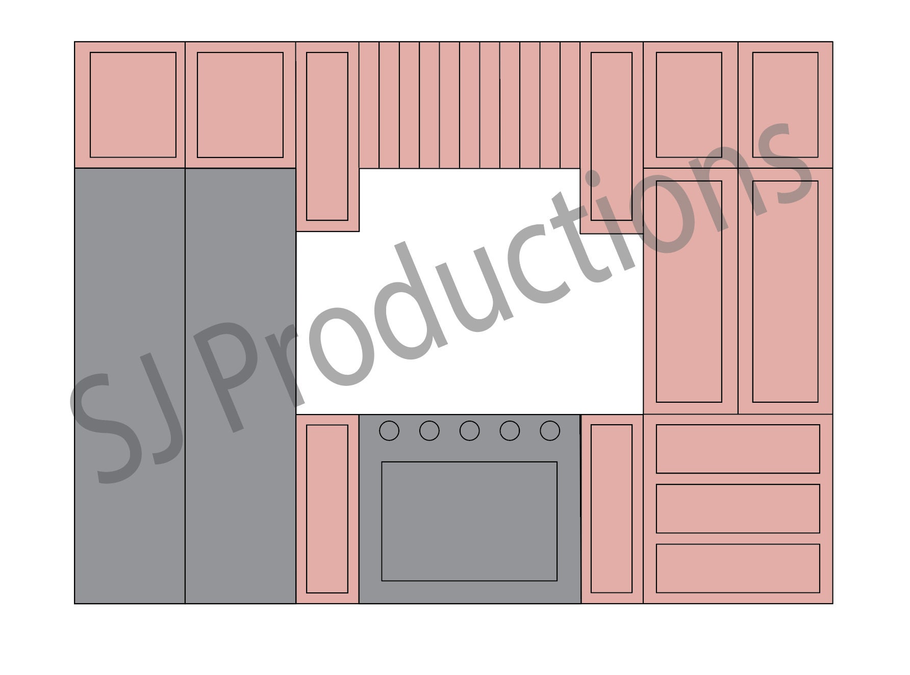 Doll House Kitchen Cabinets Laser Cut File 1/12 - Etsy