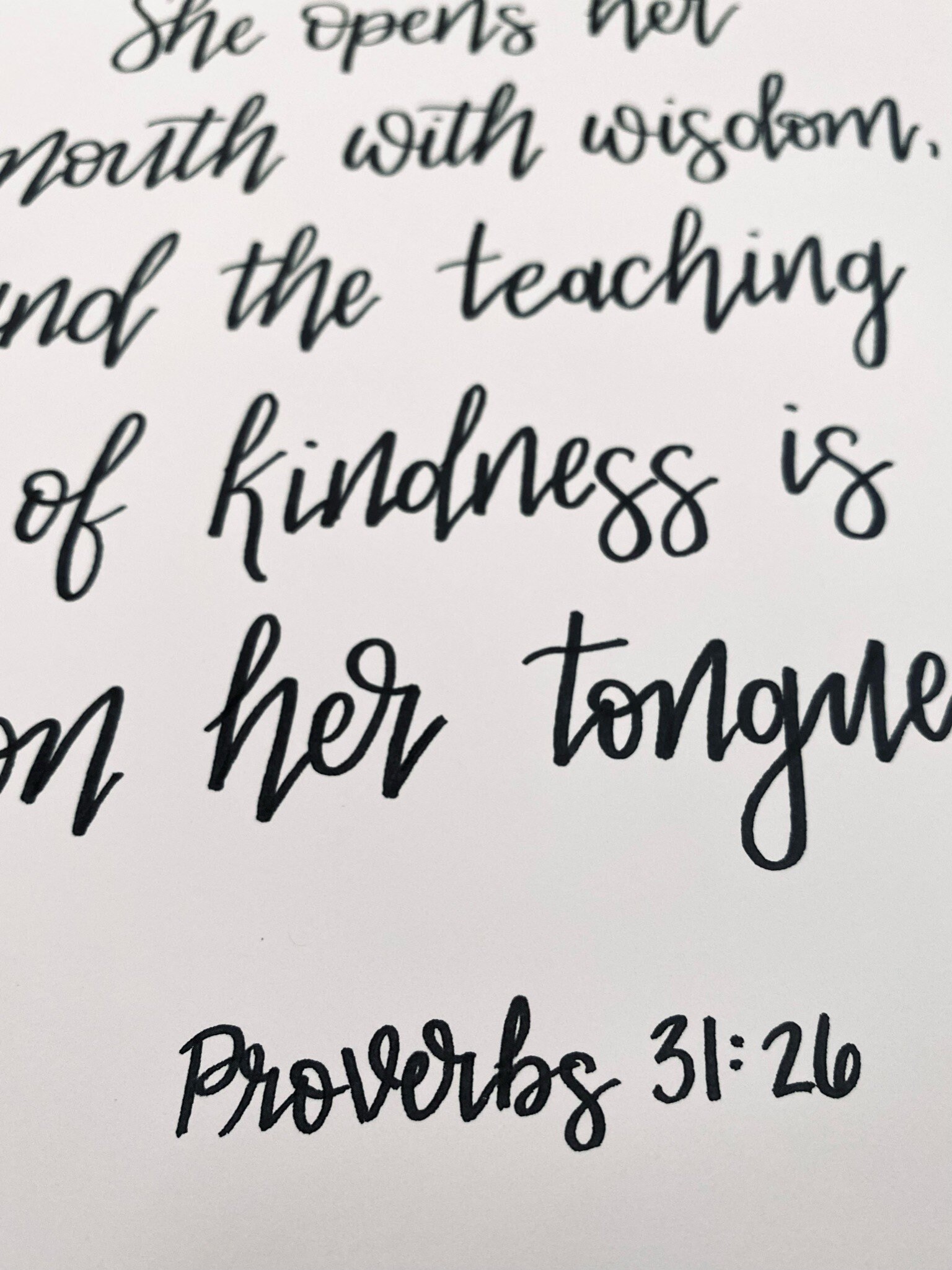 Impresión de arte / Proverbios 31:26 / Abre la boca con | Etsy