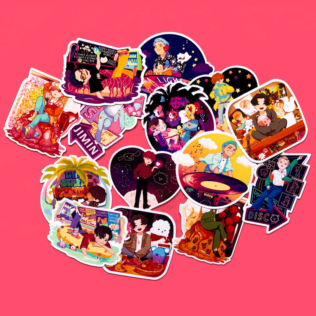 BTS Dynamite Inspired Stickers - Weatherproof - Etsy