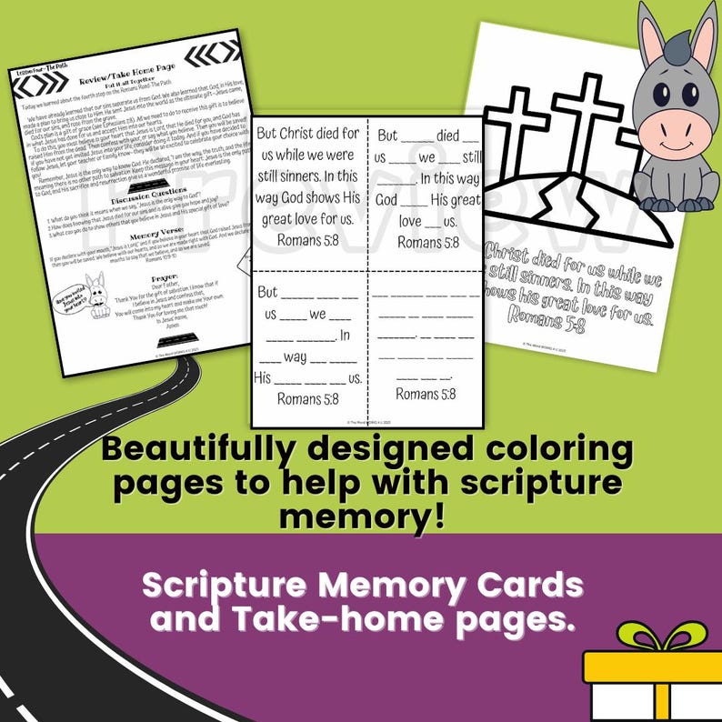 The Romans Road Lessons and Activity Set for Kids (printable, Sunday ...