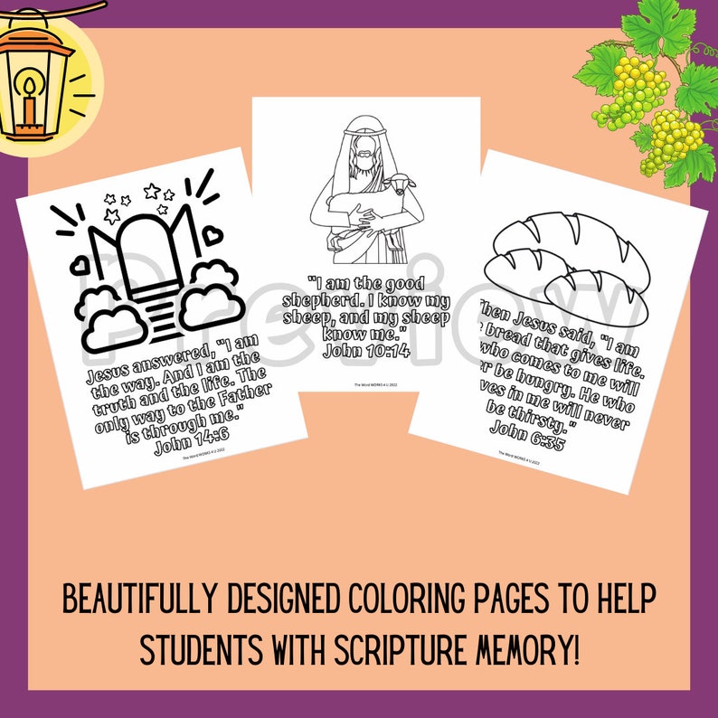 Seven "i Am" Statements of Jesus for Kids (printable, Sunday School ...