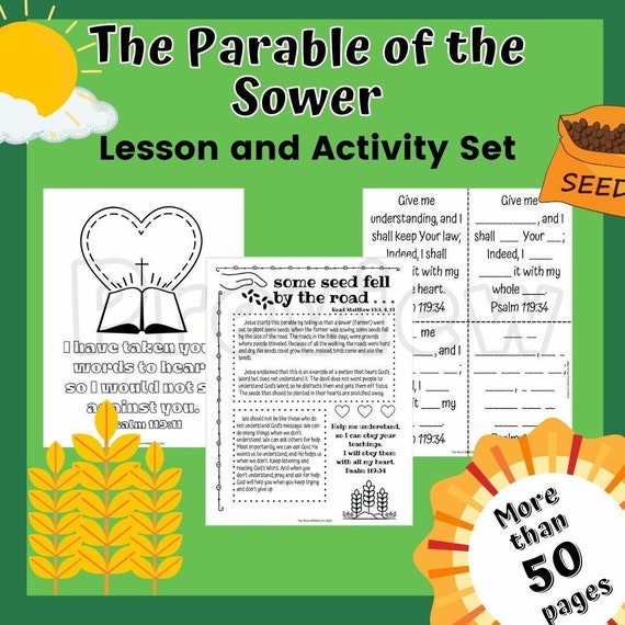 Parable of the Sower for Kids printable Sunday School - Etsy UK