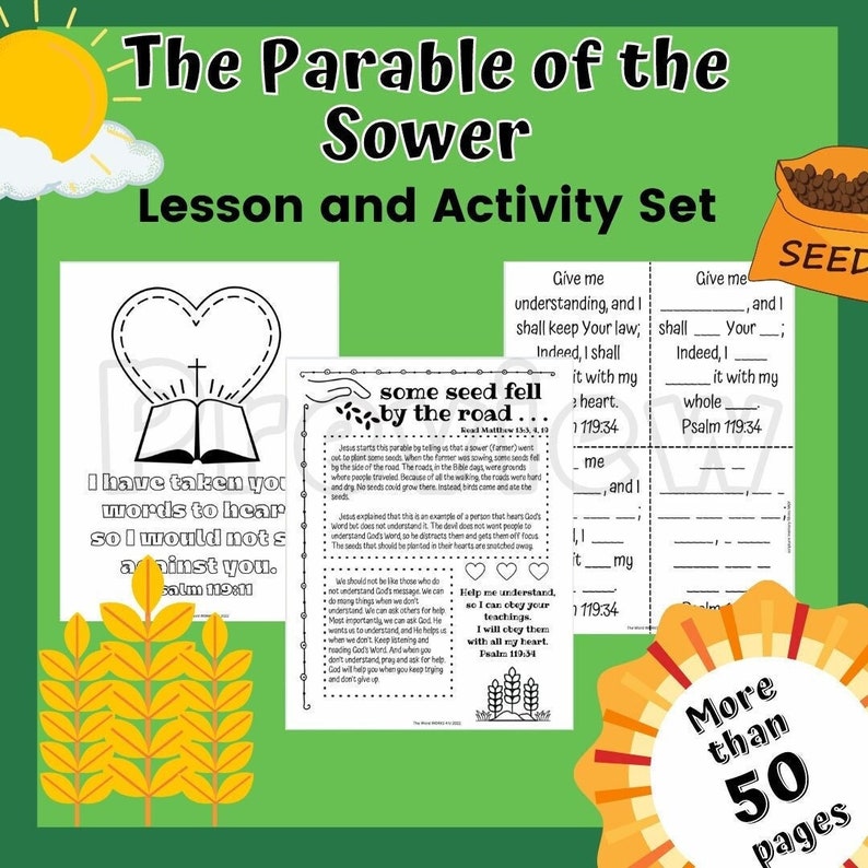 Parable of the Sower for Kids (printable, Sunday School, Children's ...