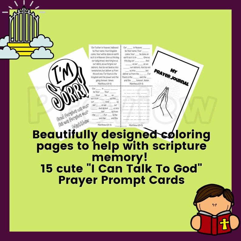 All About Prayer With the Lord's Prayer - Lesson and Activity Set ...